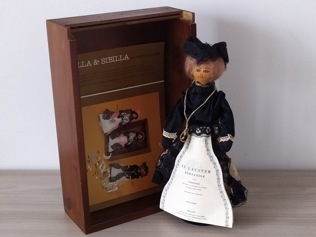 Vintage Wooden Doll Puppet Made and Painted by Hand - Etsy