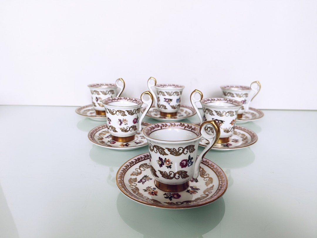 Vintage Porcelain Coffee Set German Porcelain Demitasse Coffee Set Made ...