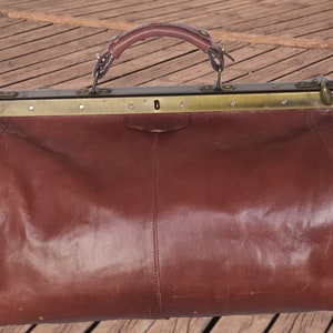 Vintage Leather Doctor's Briefcase Large 1930's - Etsy