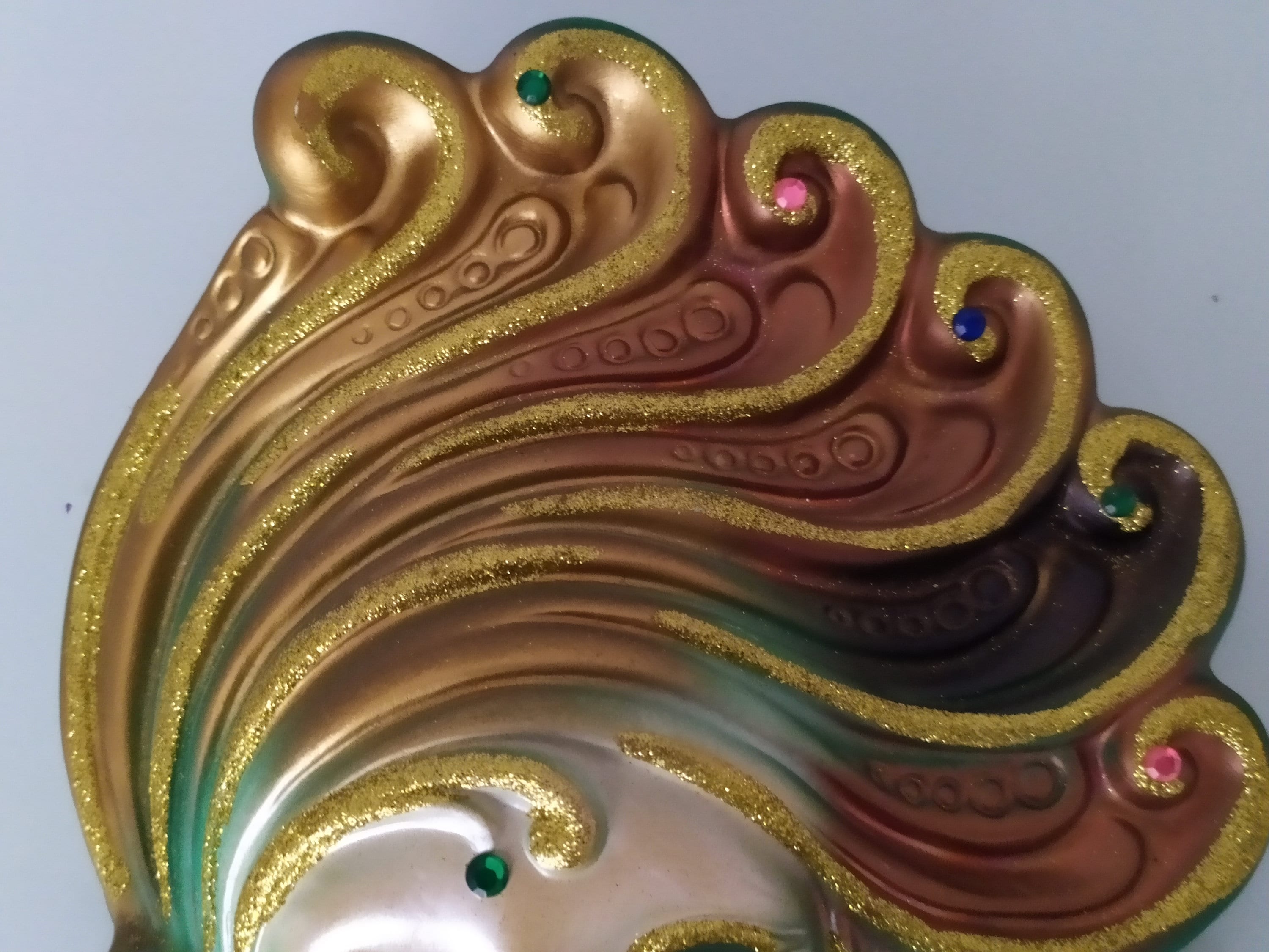 Vintage wall mask Hand-painted ceramic mask Porcelain hanging | Etsy