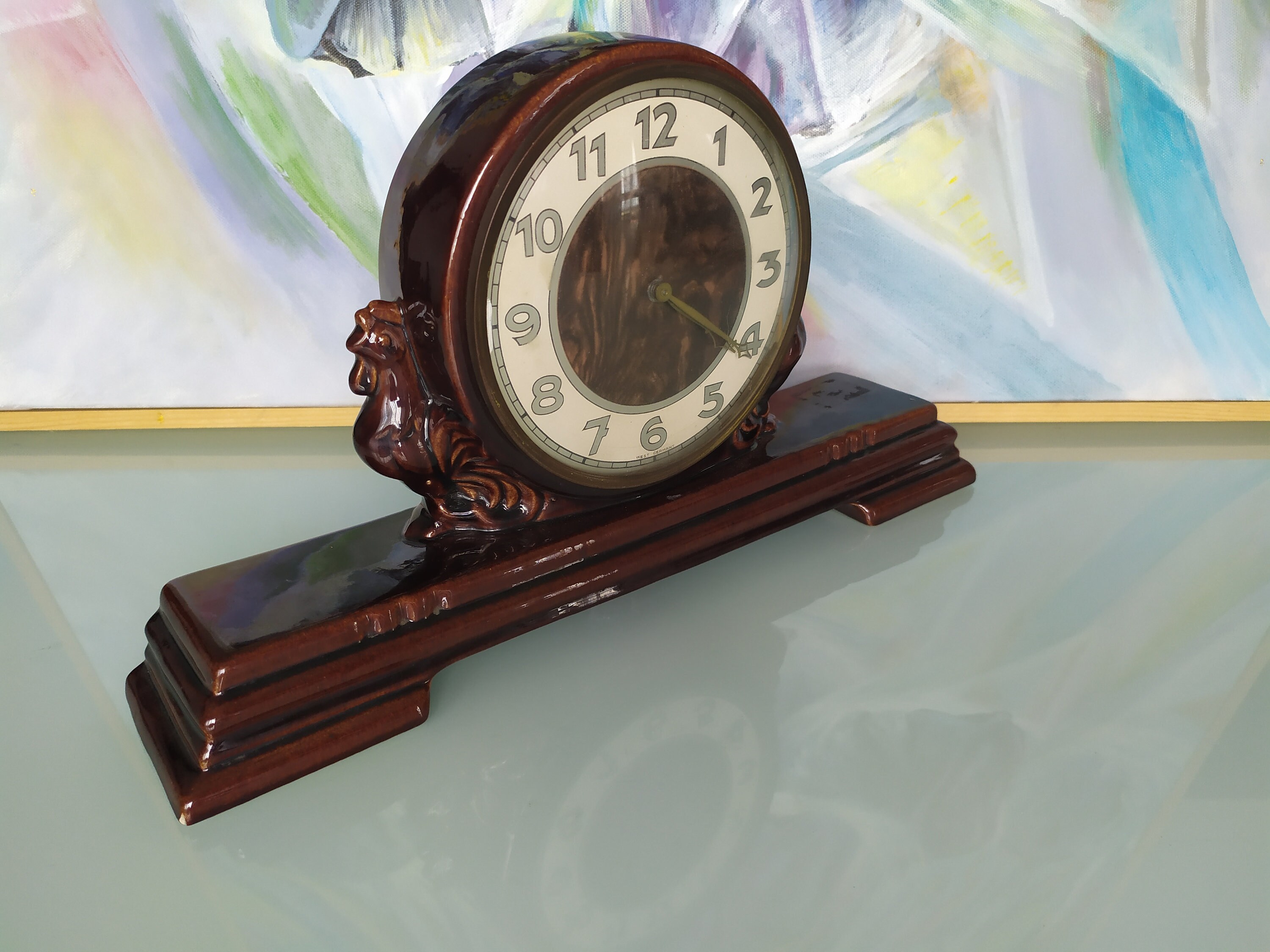 Vintage Table Clock Art Deco Table Clock | Etsy