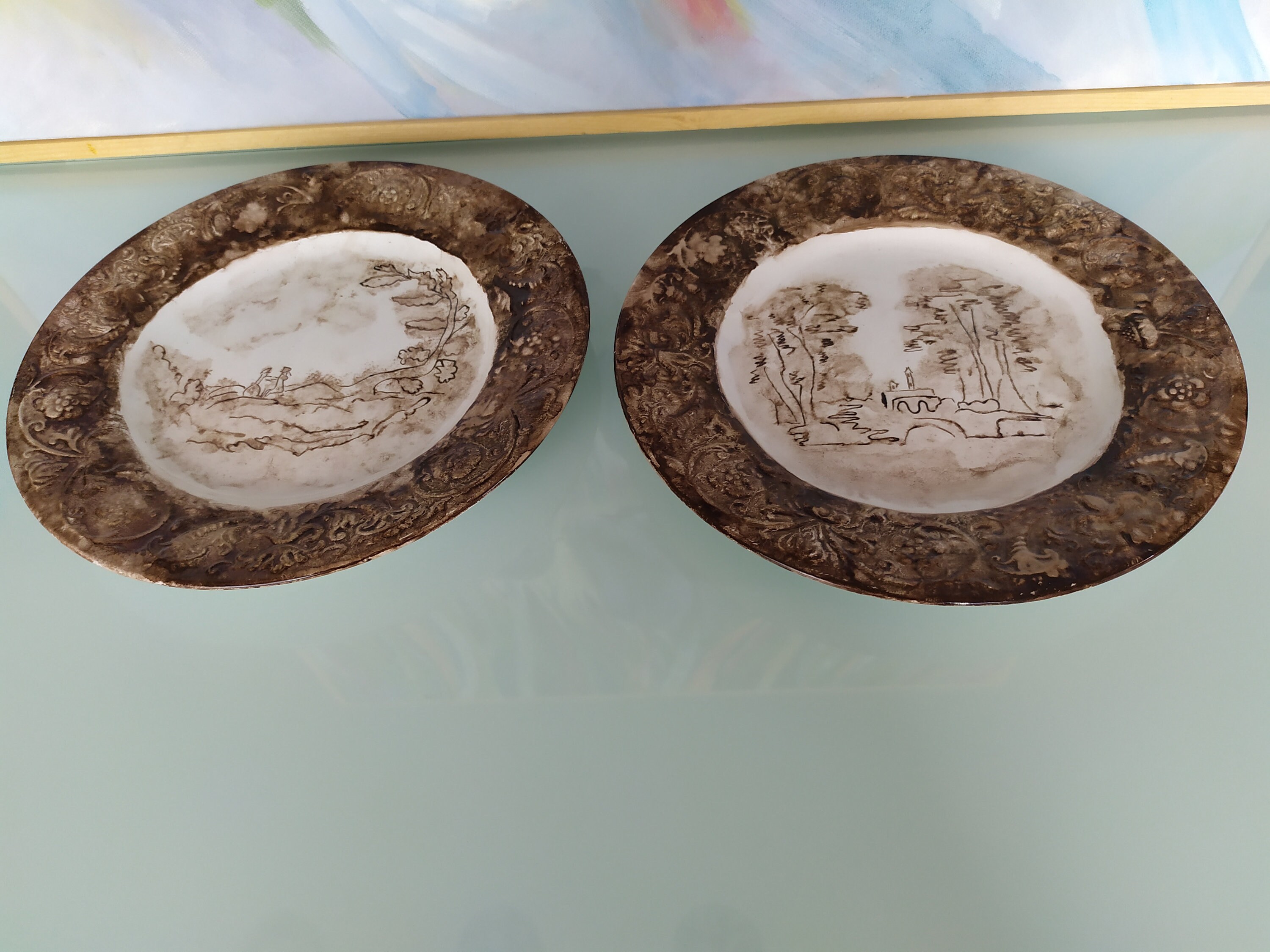 Hand-painted Plates Ceramic Plates Handpainted Ceramics Plates - Etsy