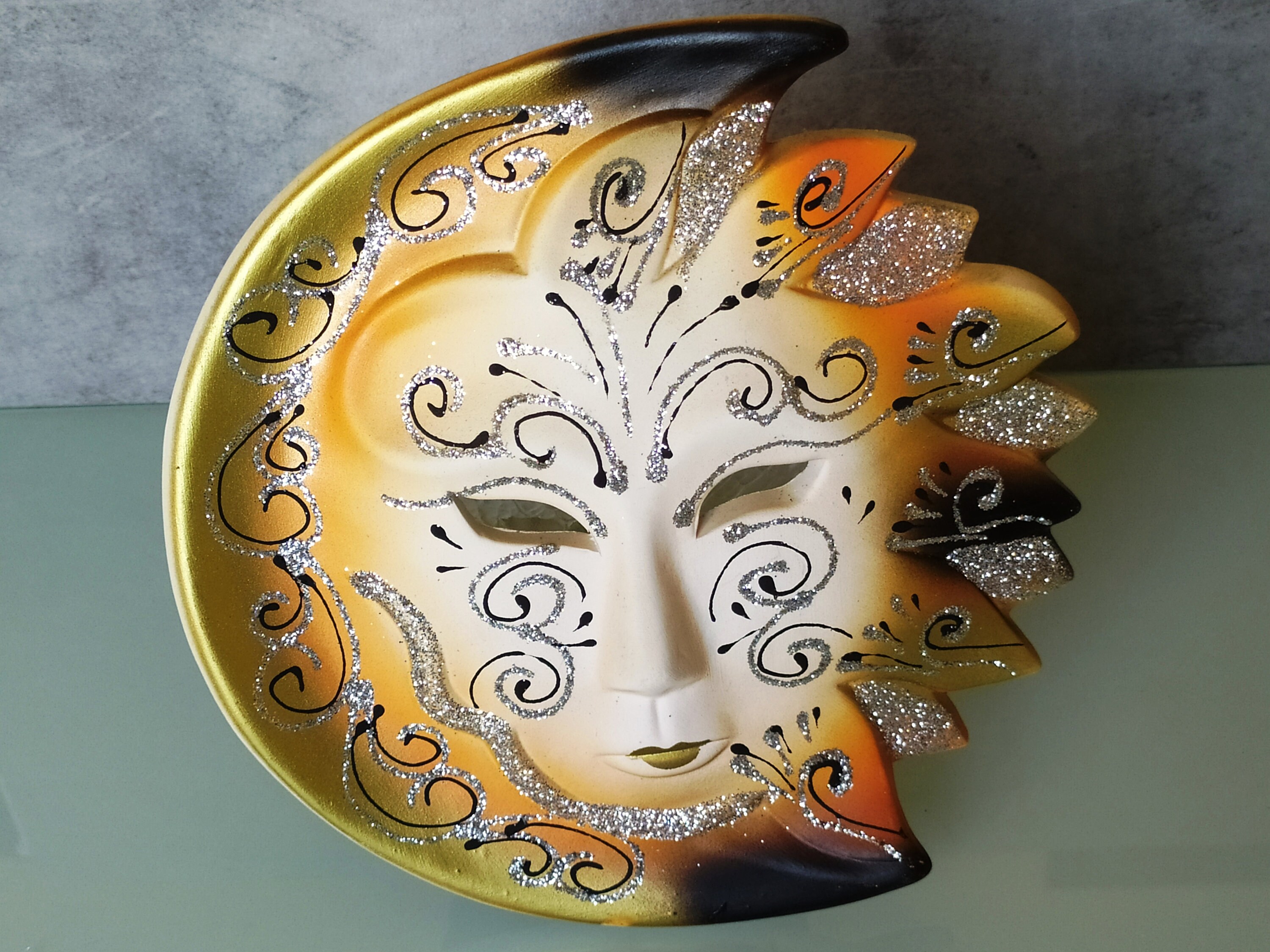 Vintage Hanging Mask Hand-painted Ceramic Mask - Etsy