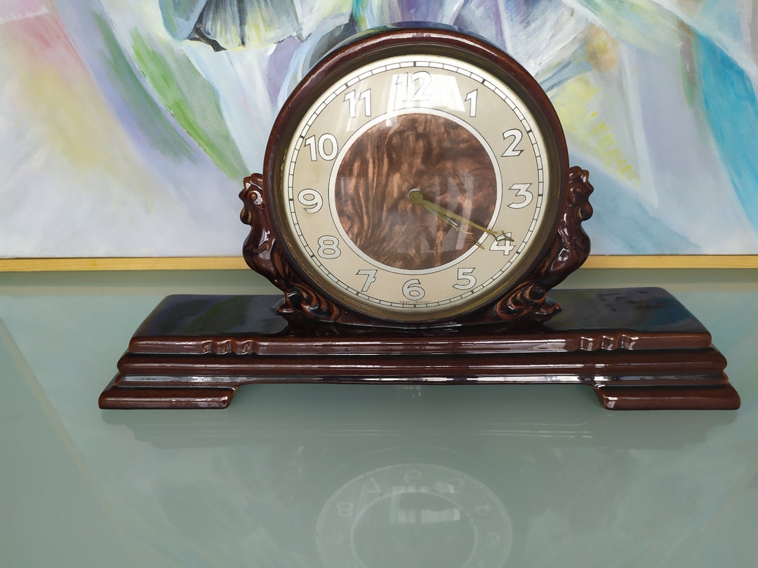 Vintage Table Clock Art Deco Table Clock - Etsy