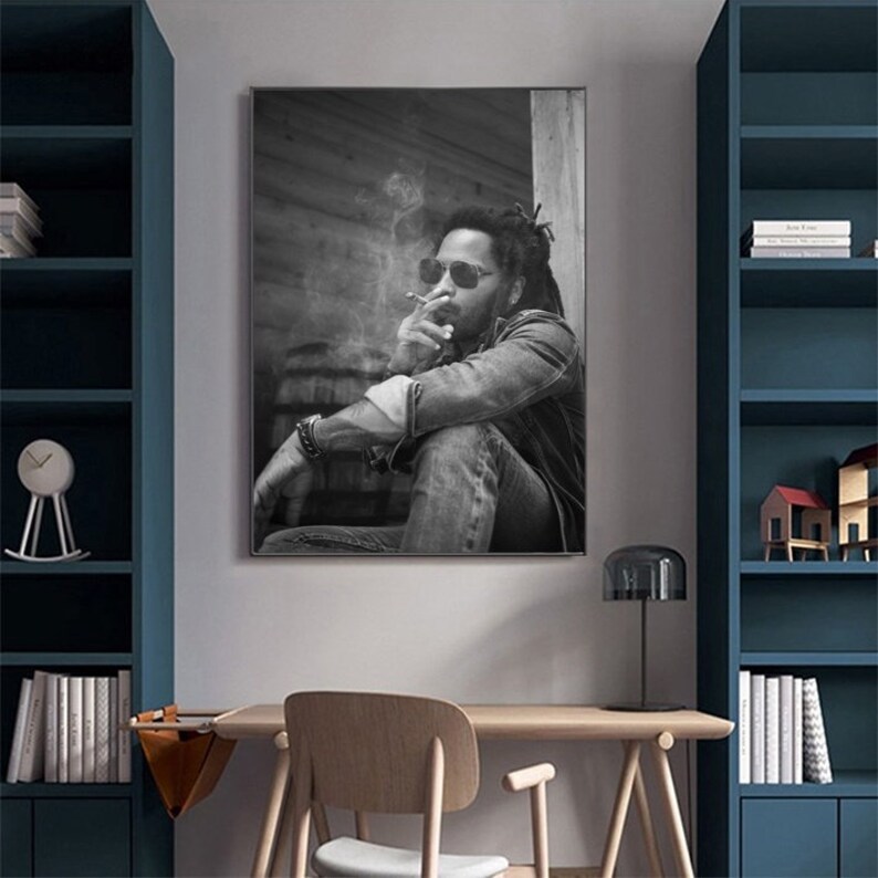 Lenny Kravitz Canvas Poster, Canvas Art Painting Wall Art Living Room ...