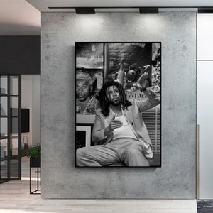 J Cole Canvas Poster, Canvas Art Painting Wall Art Living Room Decor ...