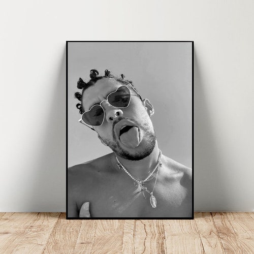 Bad Bunny Illustration Poster - Etsy