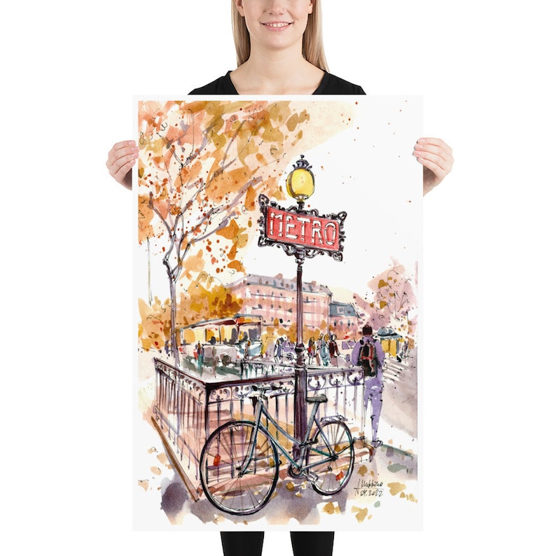 Paris Art PRINT Paris Metro POSTER France Wall Art From - Etsy