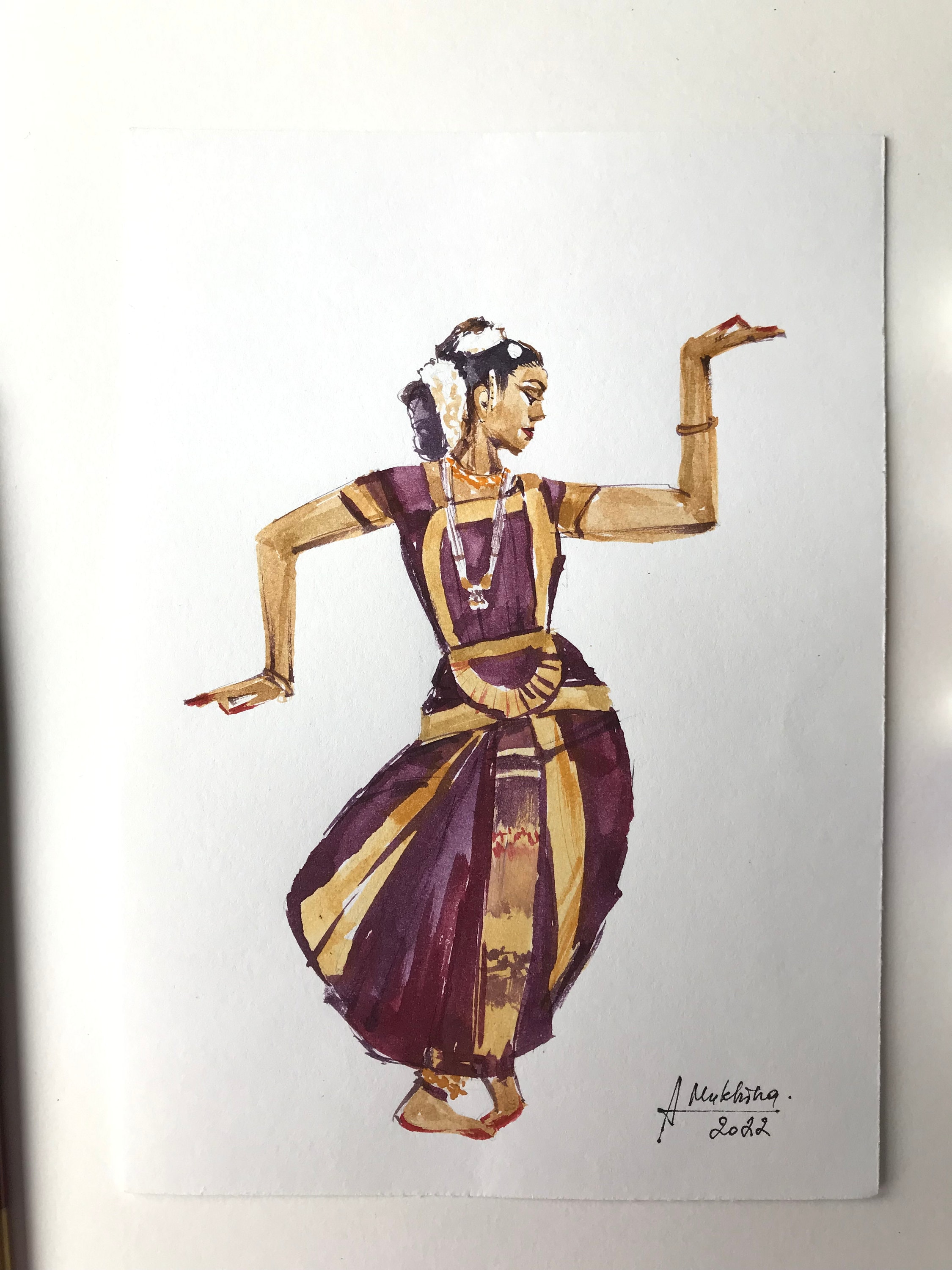 Bharatanatyam Dance Drawing