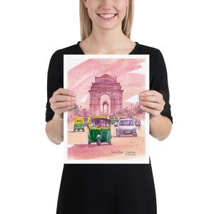 Indian Art India Gate POSTER New Delhi Art PRINT From Original ...