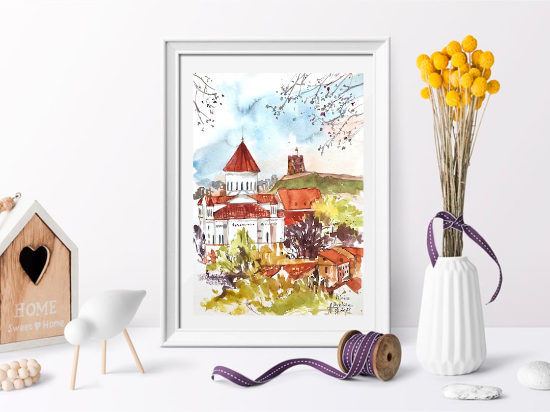 Baltic Art Original Hand Painted Watercolor Lithuanian Art - Etsy