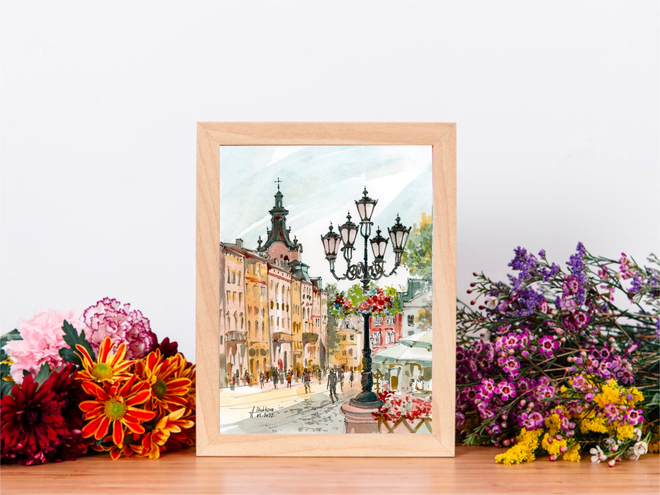 Lviv Art Print Ukraine POSTER From Original Watercolor Painting by ...