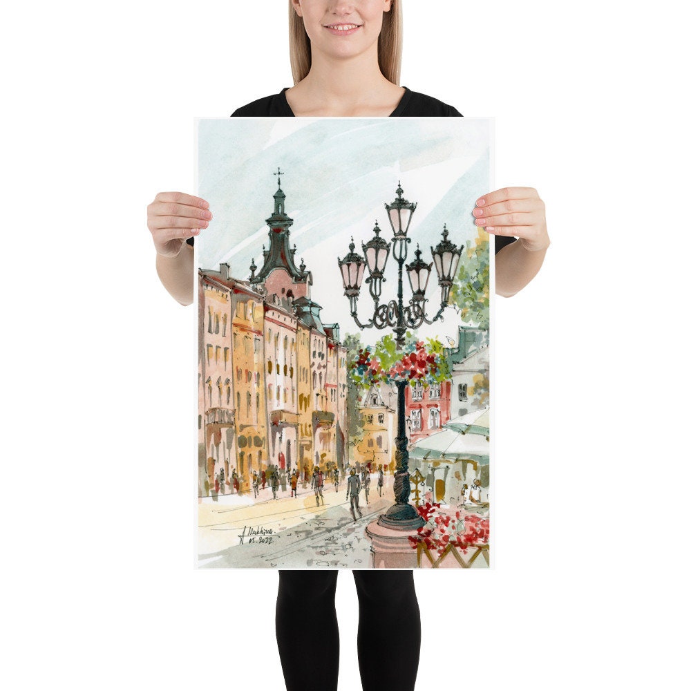 Lviv Art Print Ukraine POSTER From Original Watercolor Painting by ...