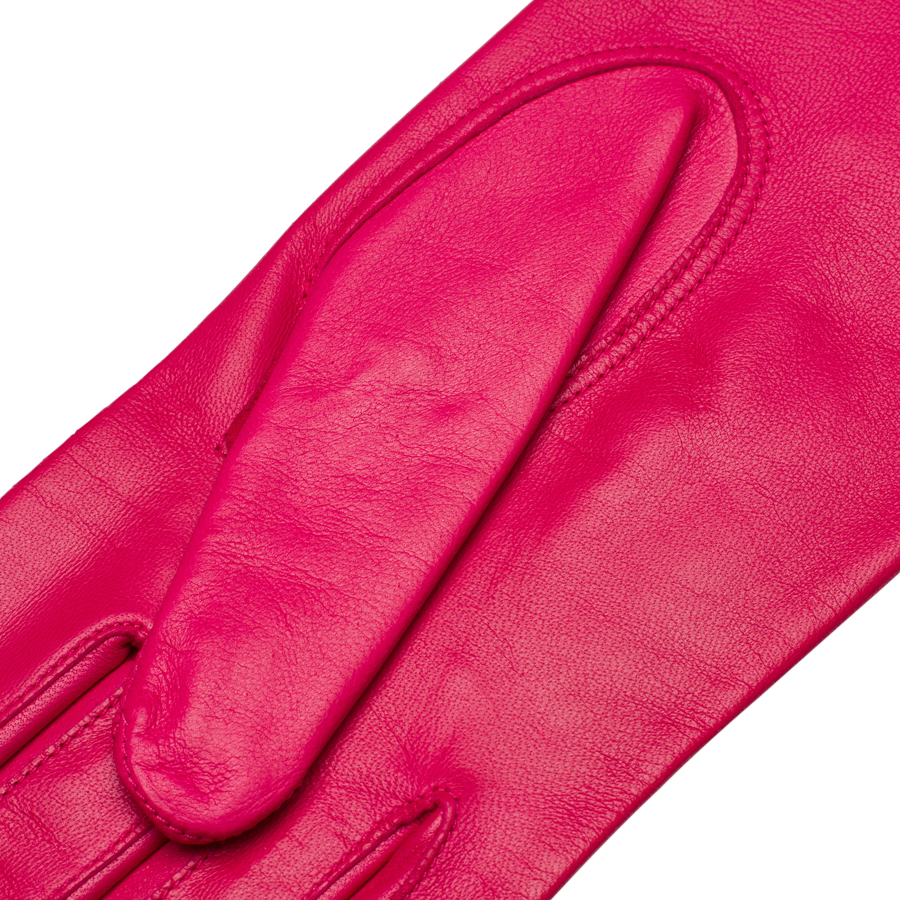 Vernazza Hot Pink Leather Gloves for Woman - Etsy