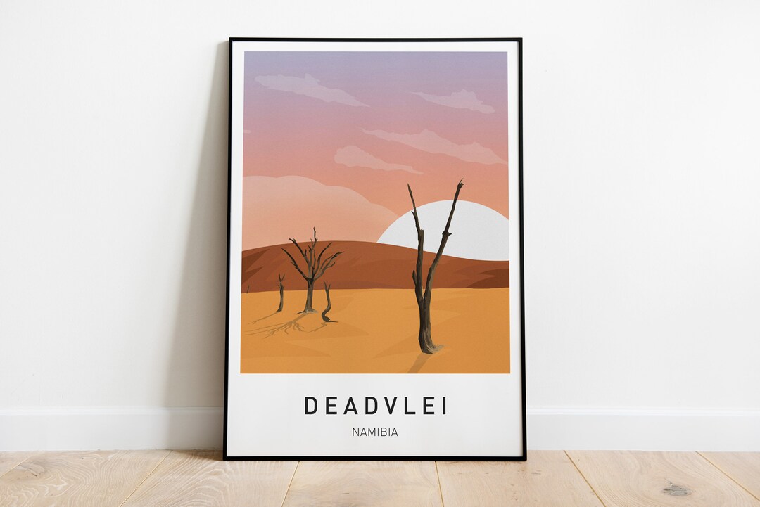 Namibia Travel Print Namibia Poster, Deadvlei Art, Africa Travel Print ...