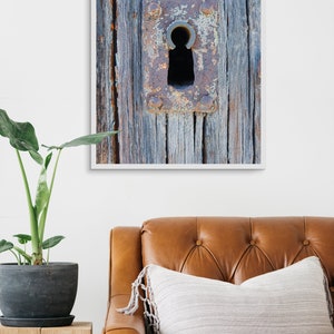 Printable Wall Art, Antique Keyhole Print, Weathered Wooden Door, Rural ...