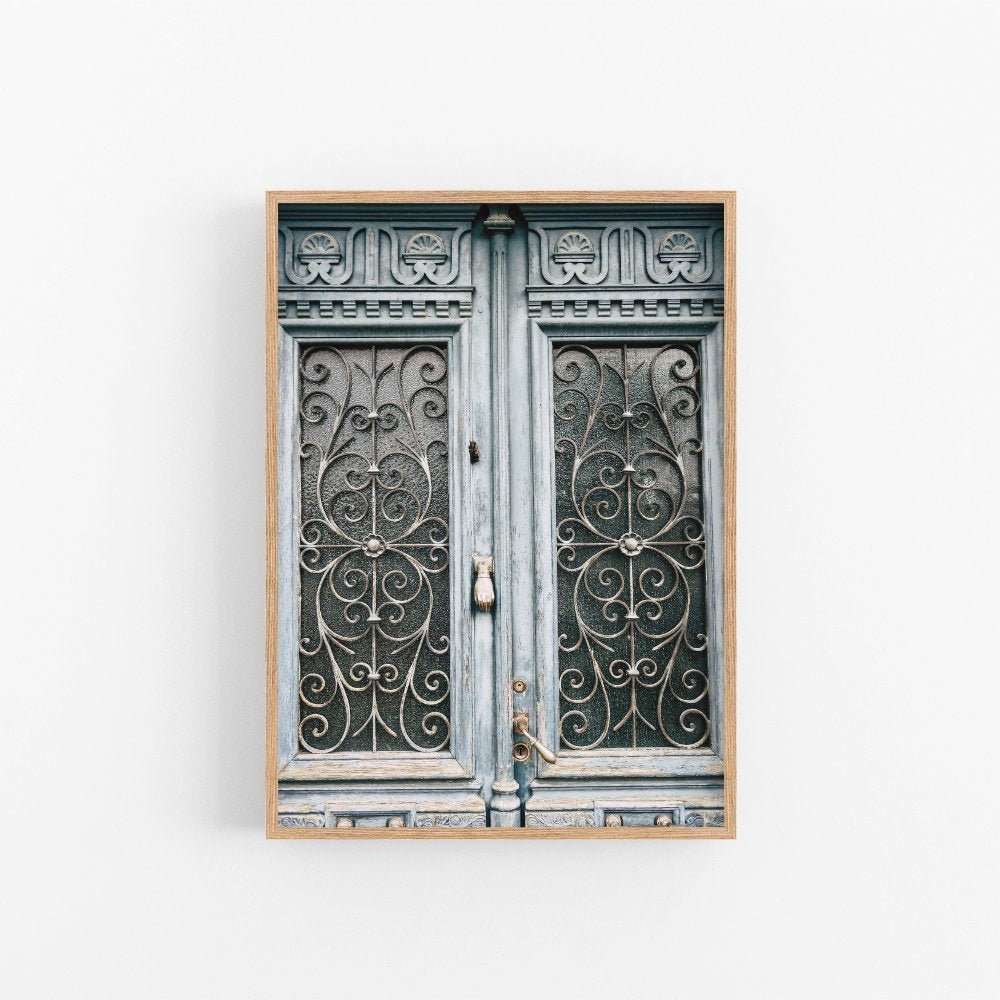 Printable Wall Art Traditional Blue Door Print Paris Urban - Etsy