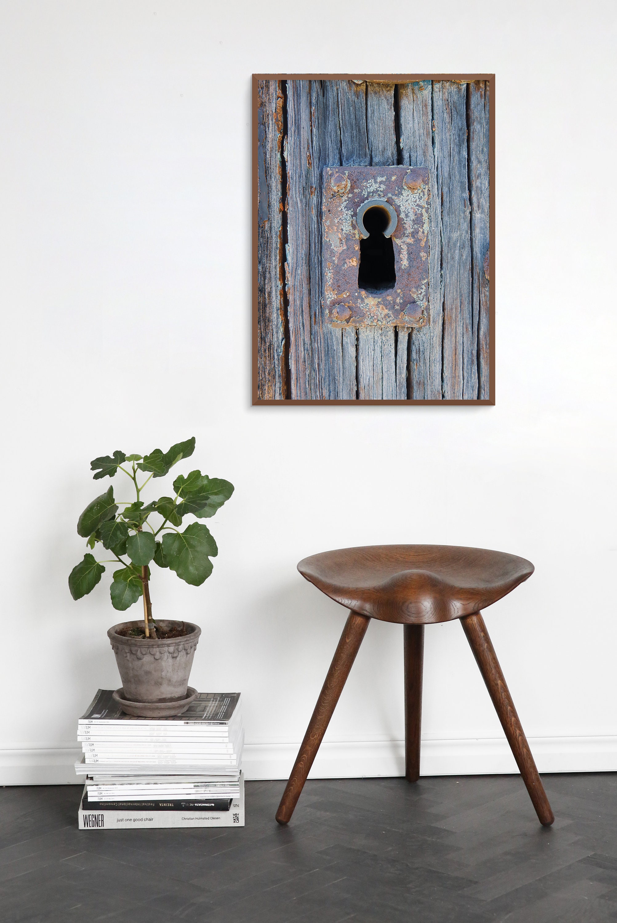 Printable Wall Art Antique Keyhole Print Weathered Wooden | Etsy