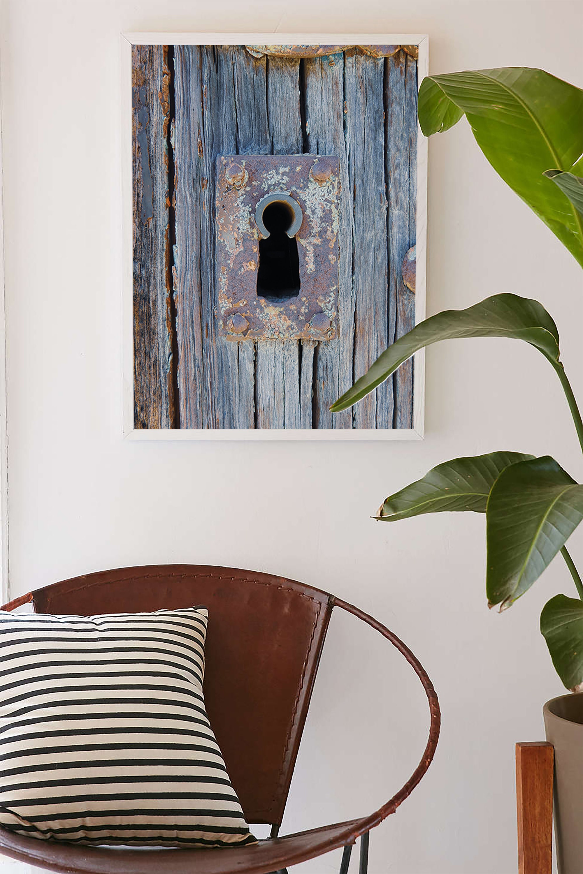 Printable Wall Art, Antique Keyhole Print, Weathered Wooden Door, Rural ...