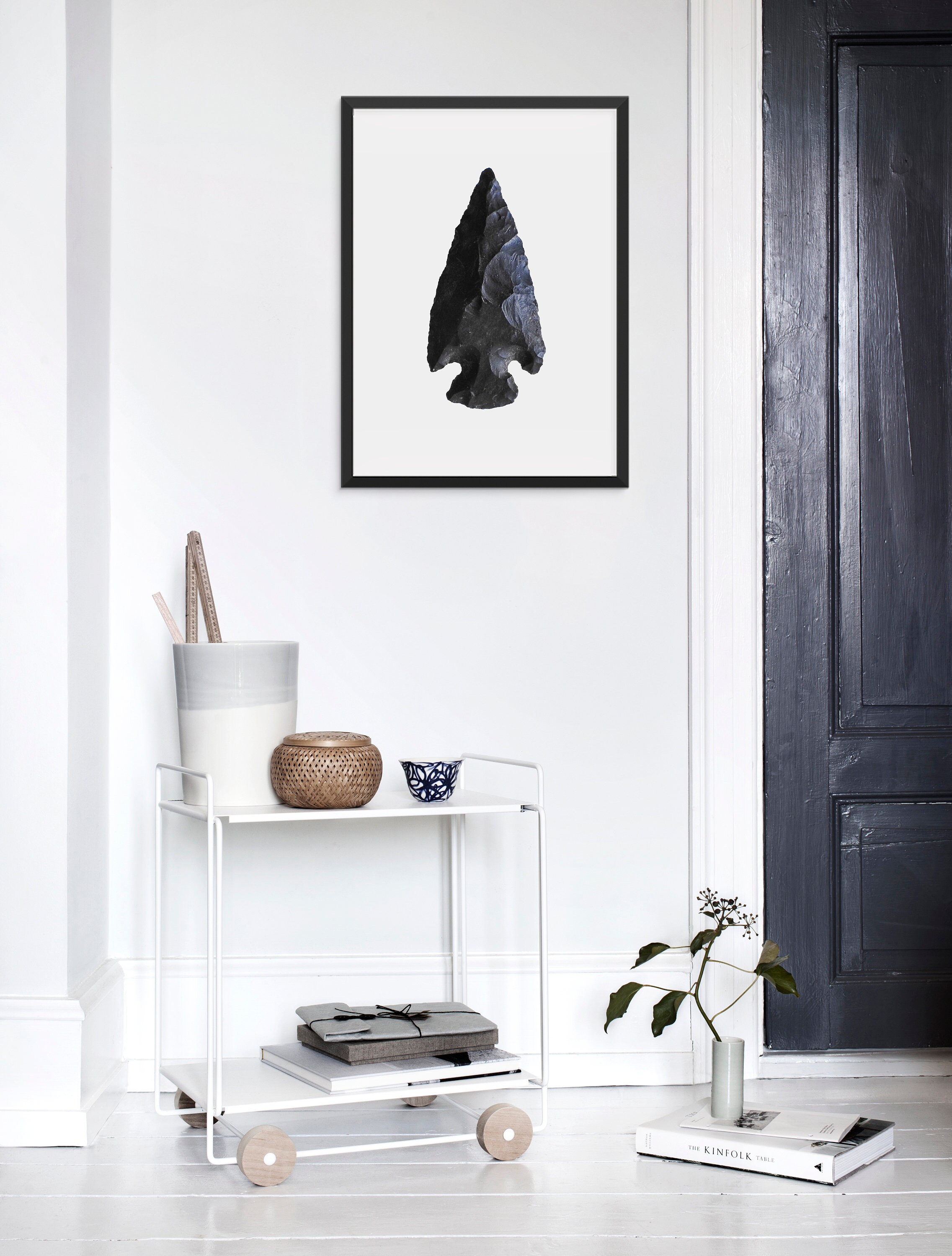 Obsidian Arrowhead Print, Printable Wall Art, Native American Decor ...