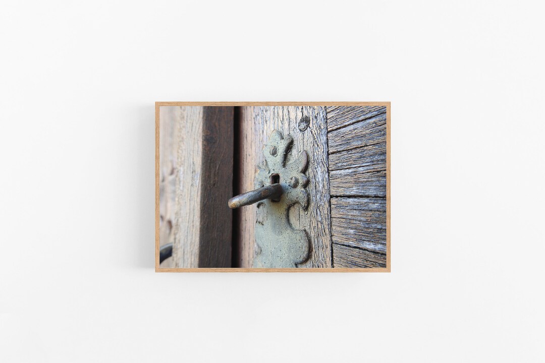 Printable Wall Art, Print of Antique Key and Weathered Wooden Door ...