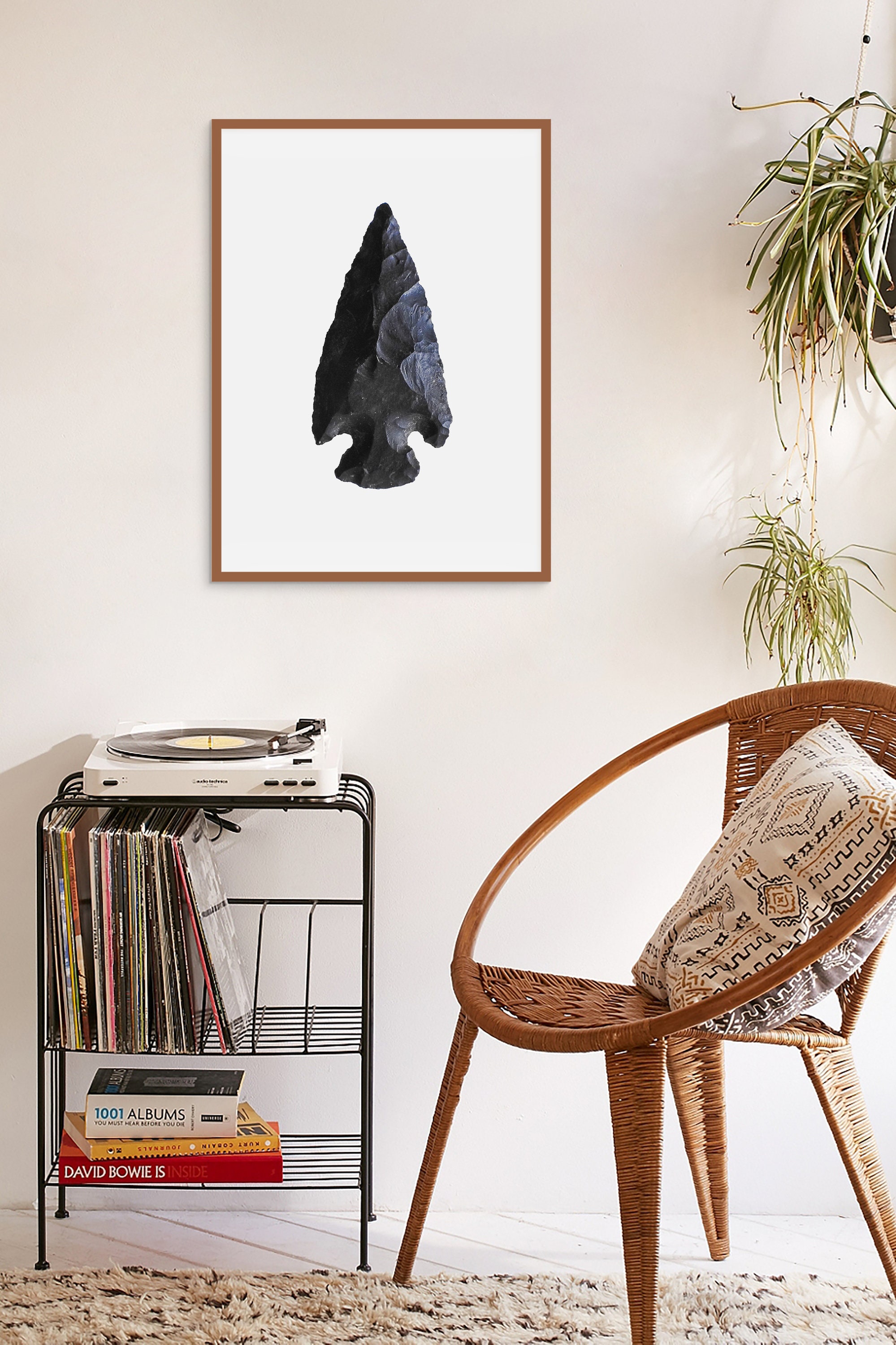 Obsidian Arrowhead Print, Printable Wall Art, Native American Decor ...