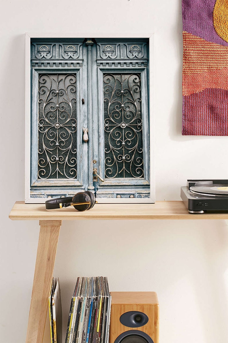 Printable Wall Art Traditional Blue Door Print Paris Urban - Etsy