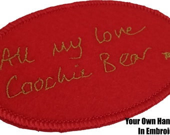Handwriting Patch - Etsy