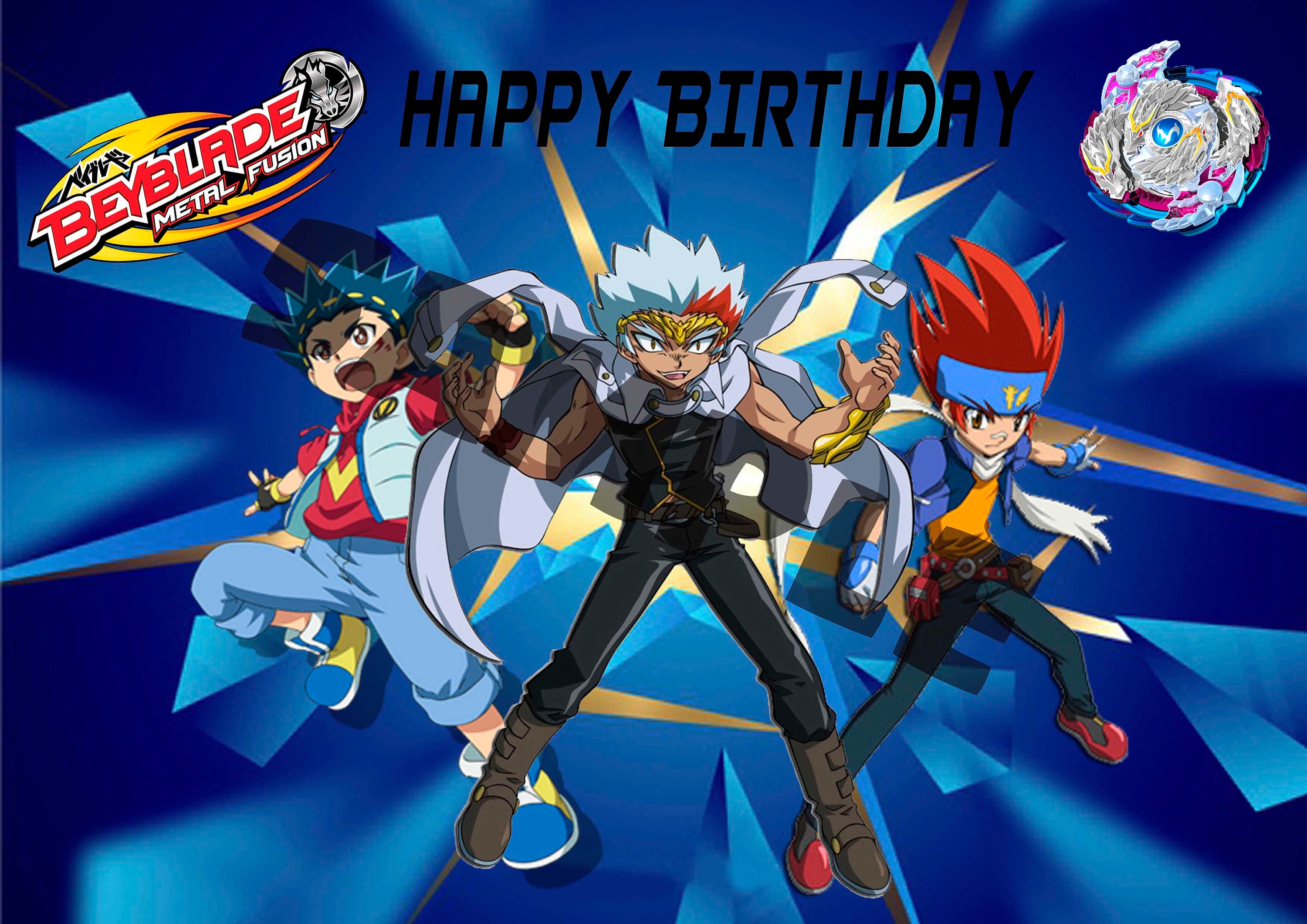 BEYBLADE, Happy Birthday Party. Cake Topper Digital Printable Version ...
