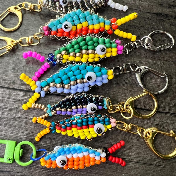 Pony Bead Keychain - Etsy