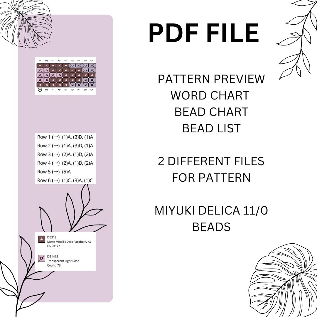Chevron Loom Bracelet Pattern: Miyuki Delica 11/0 Beads (PDF Pattern ...