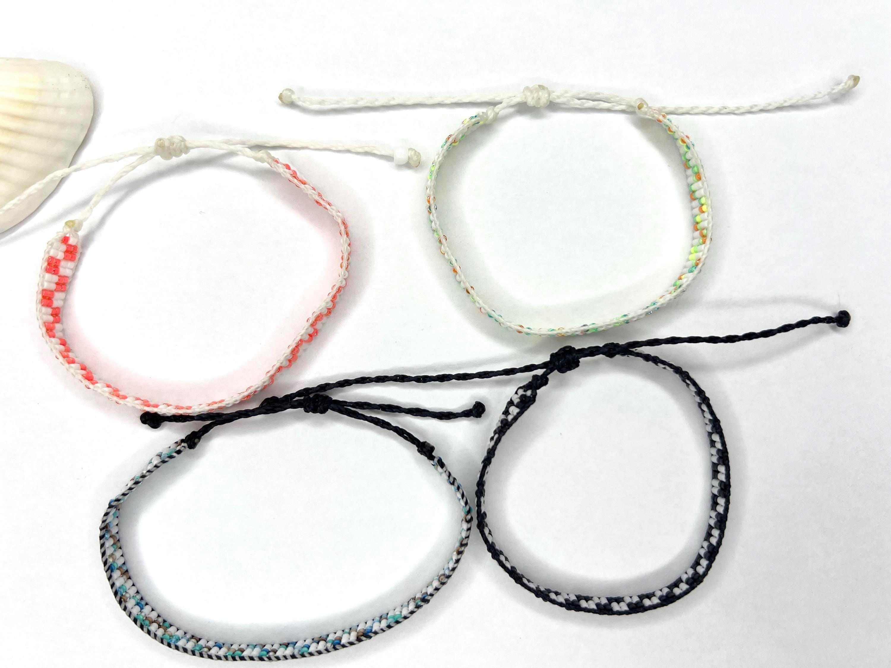 Checkered Beaded Bracelet: Color Block Loom Bracelet, Square Bracelet ...