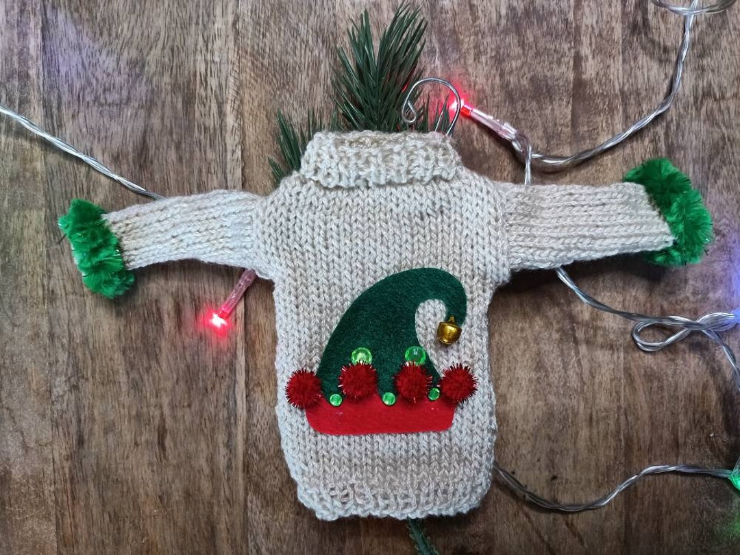 Adorno feo de suéter de Navidad, adorno de vacaciones, adorno, adorno ...