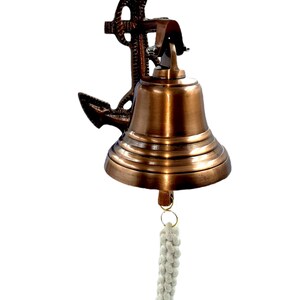 6" Decorative Metal Door Bell, Anchor Ship Bells -large Dinner Call ...