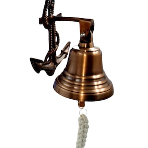 6" Decorative Metal Door Bell, Anchor Ship Bells -large Dinner Call ...