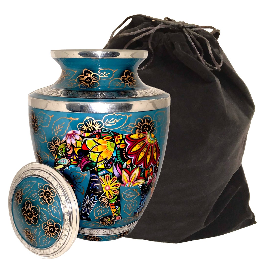 Akanksha Art Urns - Indian Tribal Elephant Design - Large Size 26 Cms ...