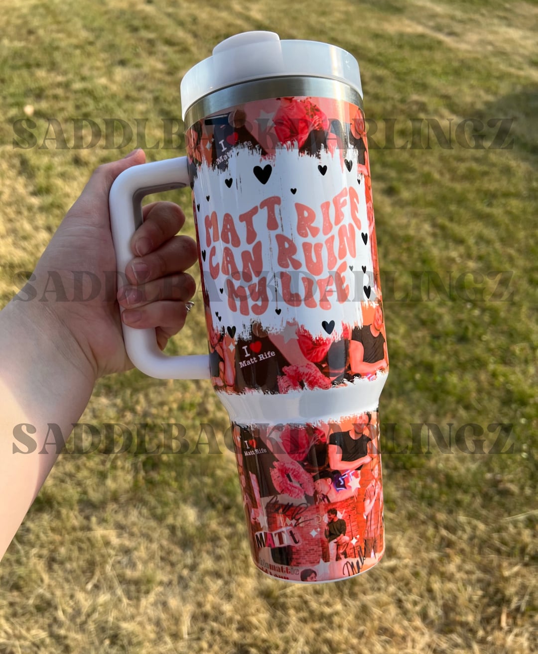 Matt Rife Tumbler, Custom 40oz Tumbler With Handle, Custom Tumbler ...