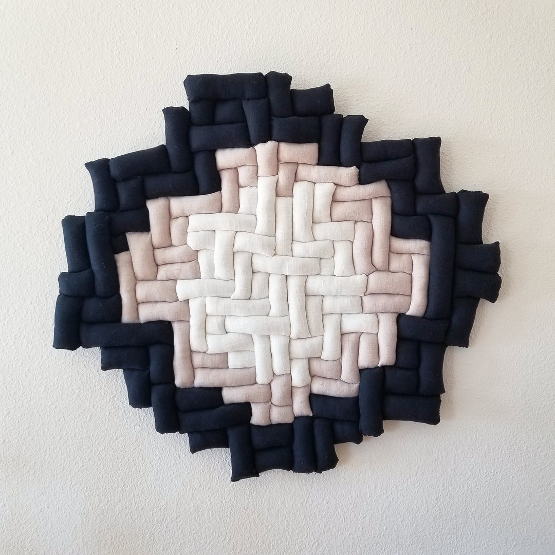 Large Linen Fabric Sculpture Wall Hanging - Etsy