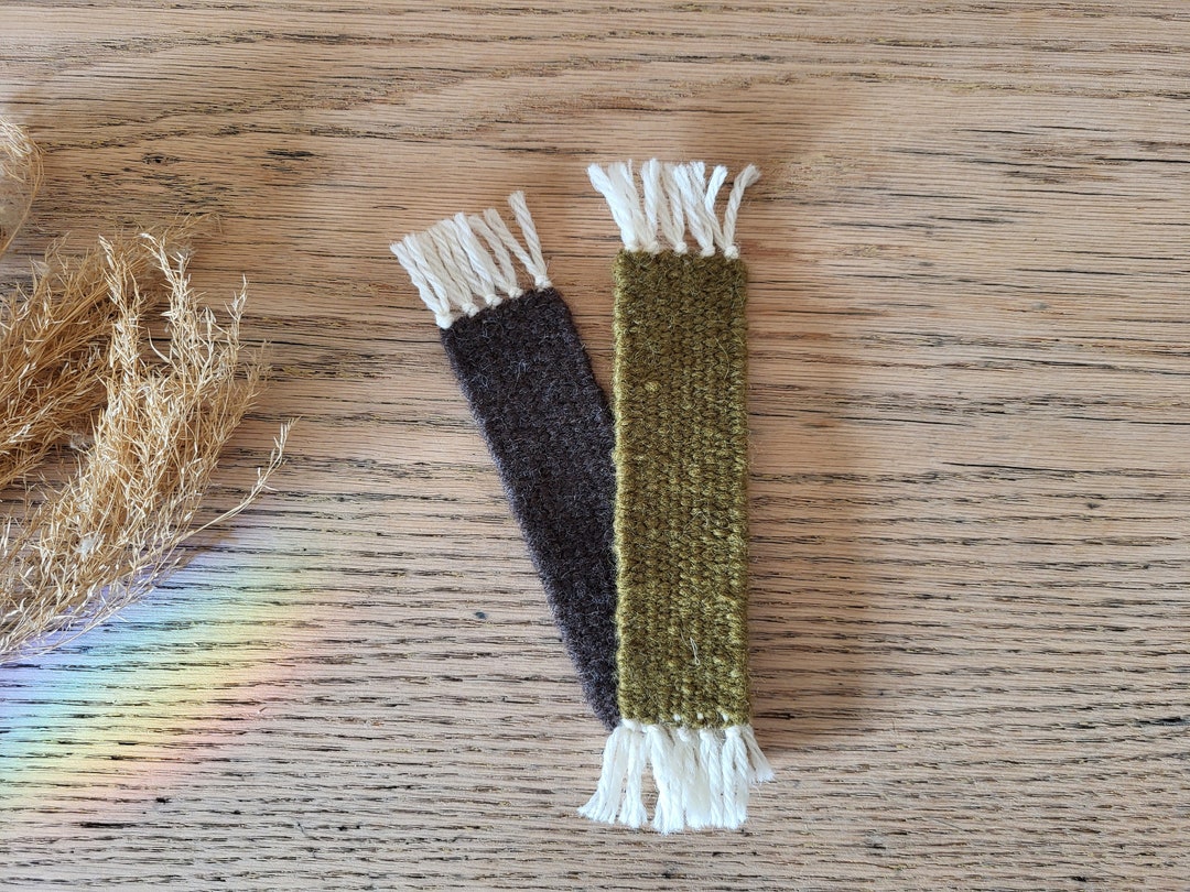 Hand Spun Solid Color Woven Bookmarks - Etsy