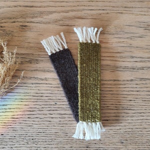 Hand Spun Solid Color Woven Bookmarks - Etsy
