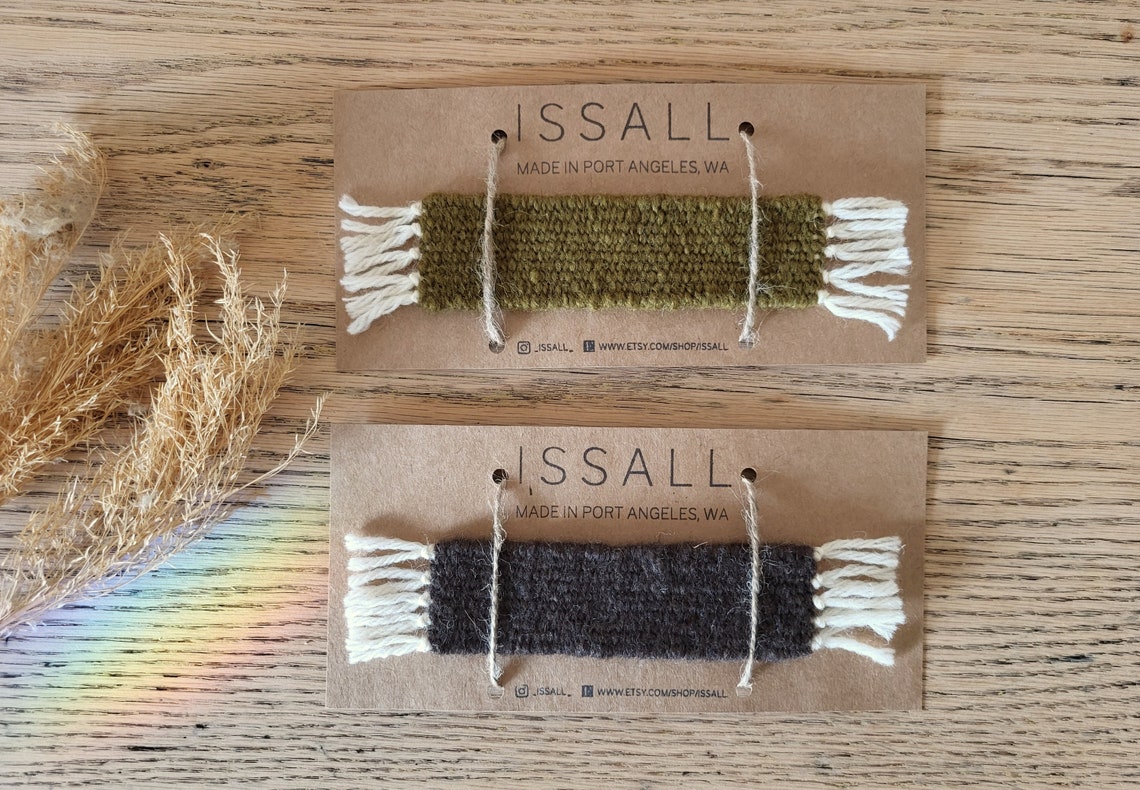 Hand Spun Solid Color Woven Bookmarks - Etsy