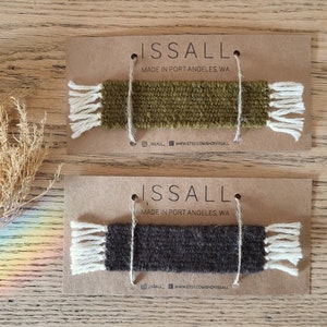 Hand Spun Solid Color Woven Bookmarks - Etsy