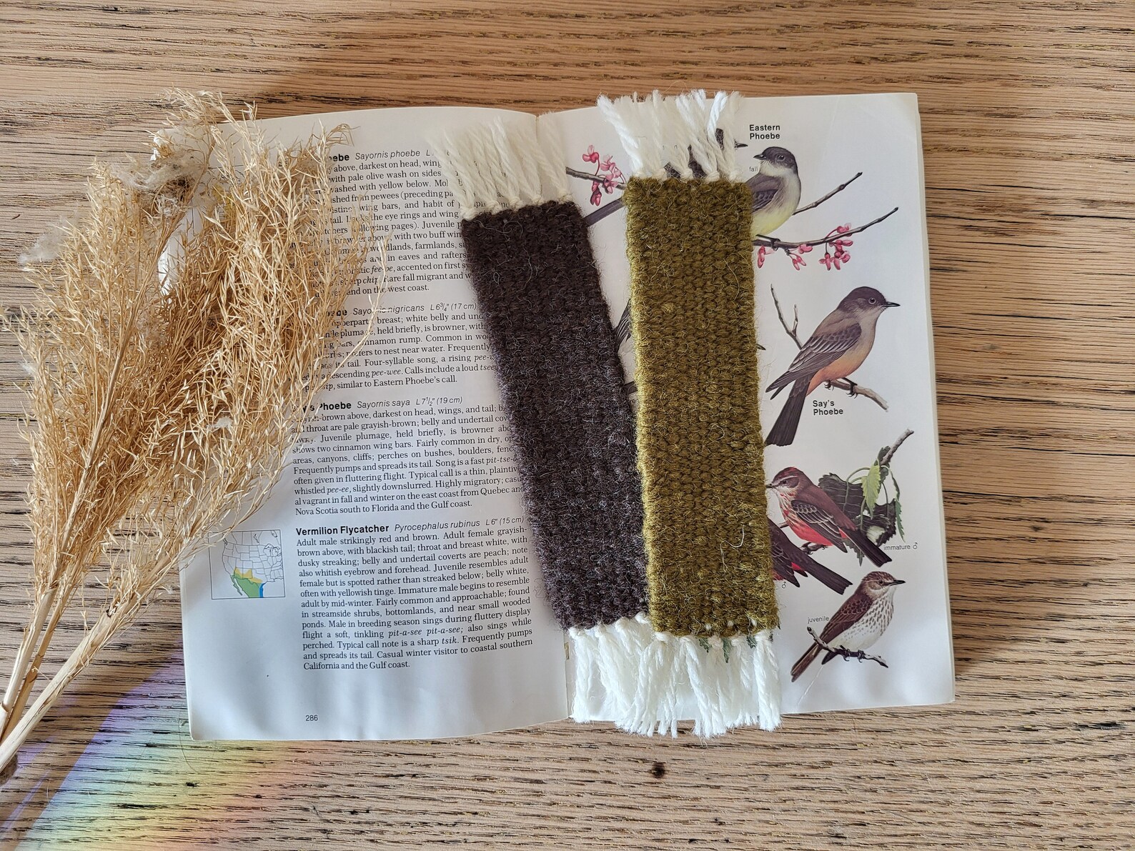 Hand Spun Solid Color Woven Bookmarks - Etsy