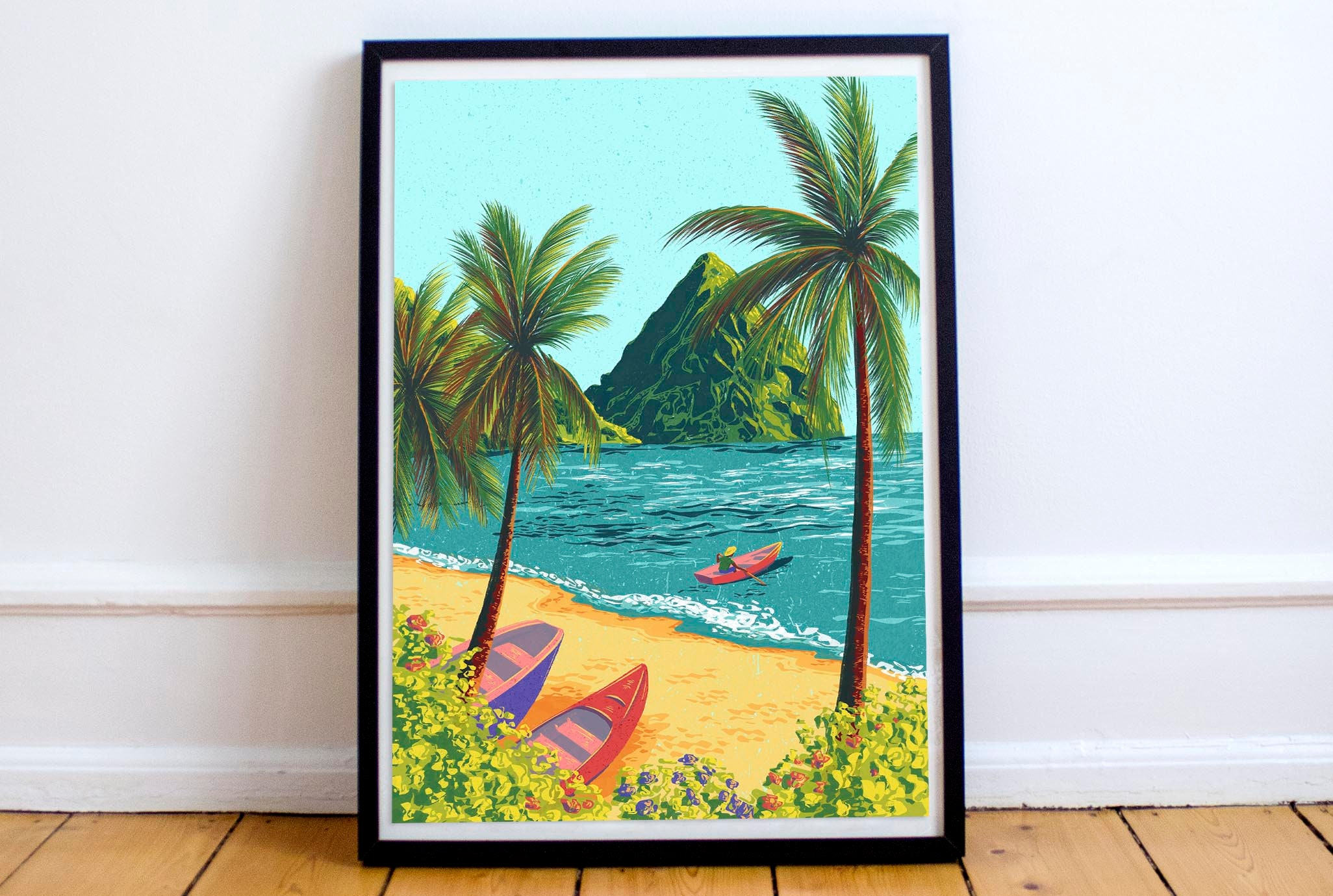 Caribbean St Lucia Print Summer Art Print Caribbean - Etsy