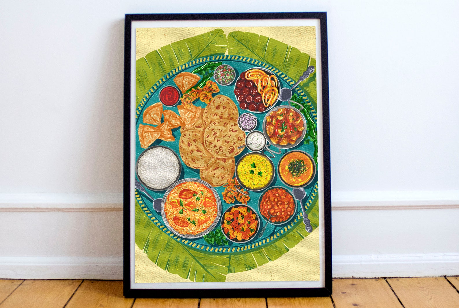 Indian Food Print | India Wall Art | Indian Food Gift | Food ...