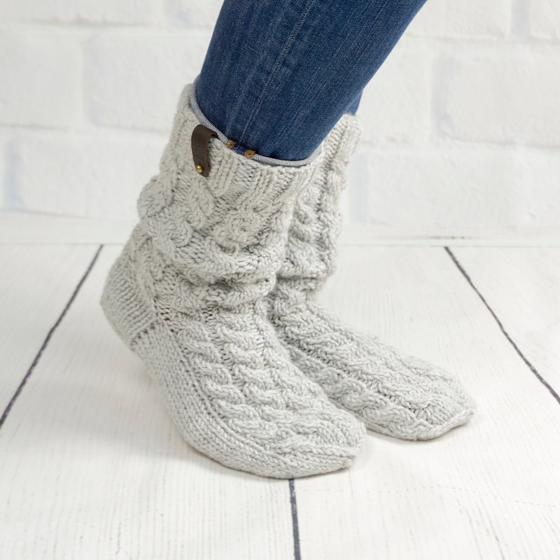 Cable Knit Socks - Etsy