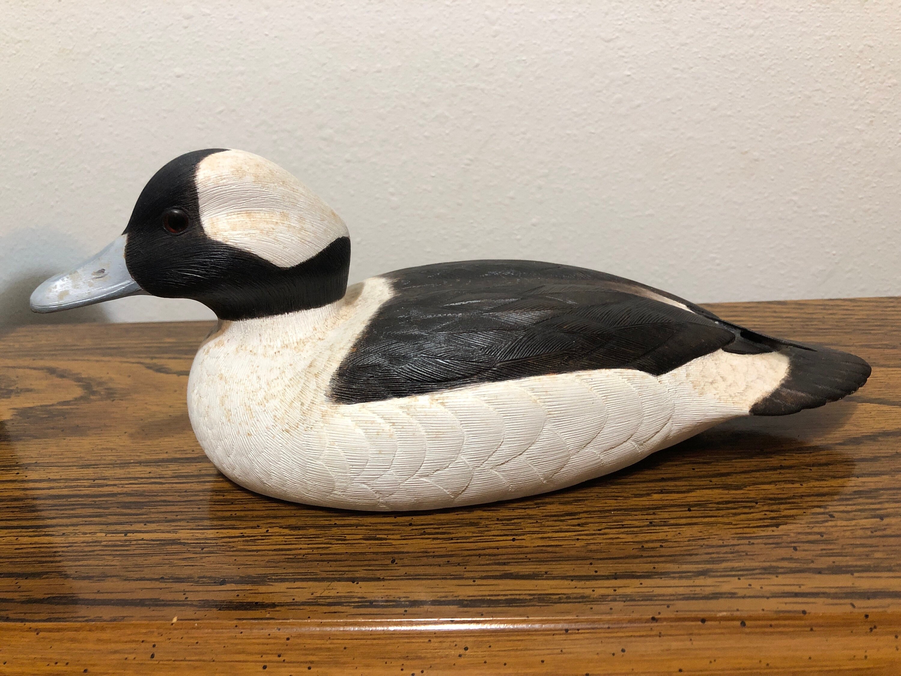 Beautiful Wooden Bufflehead Duck Signed By Artist Leo Punk Etsy