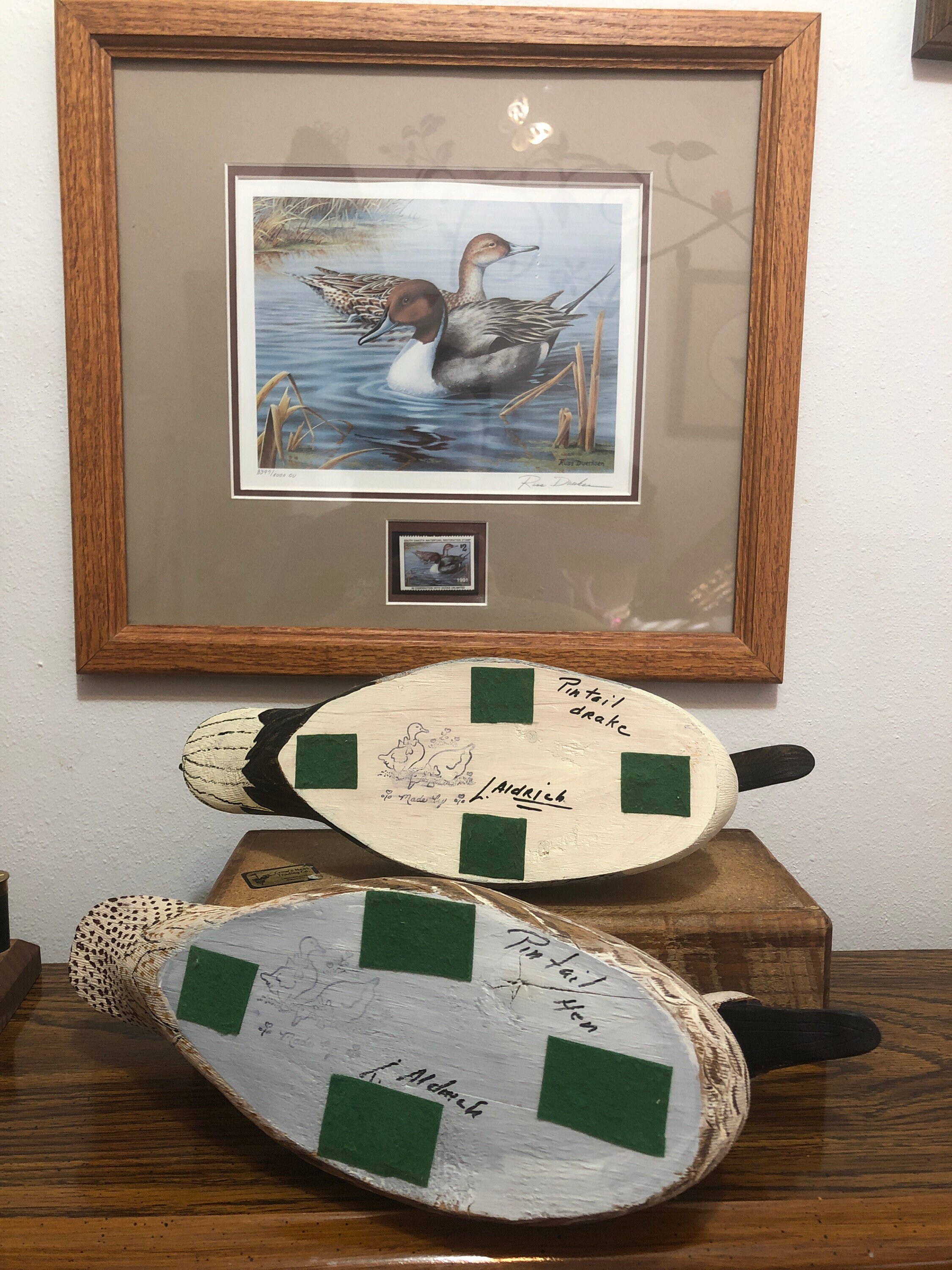 Beautiful Pintails Hen and Drake Ducks Signed by Artist L Aldrich Along ...