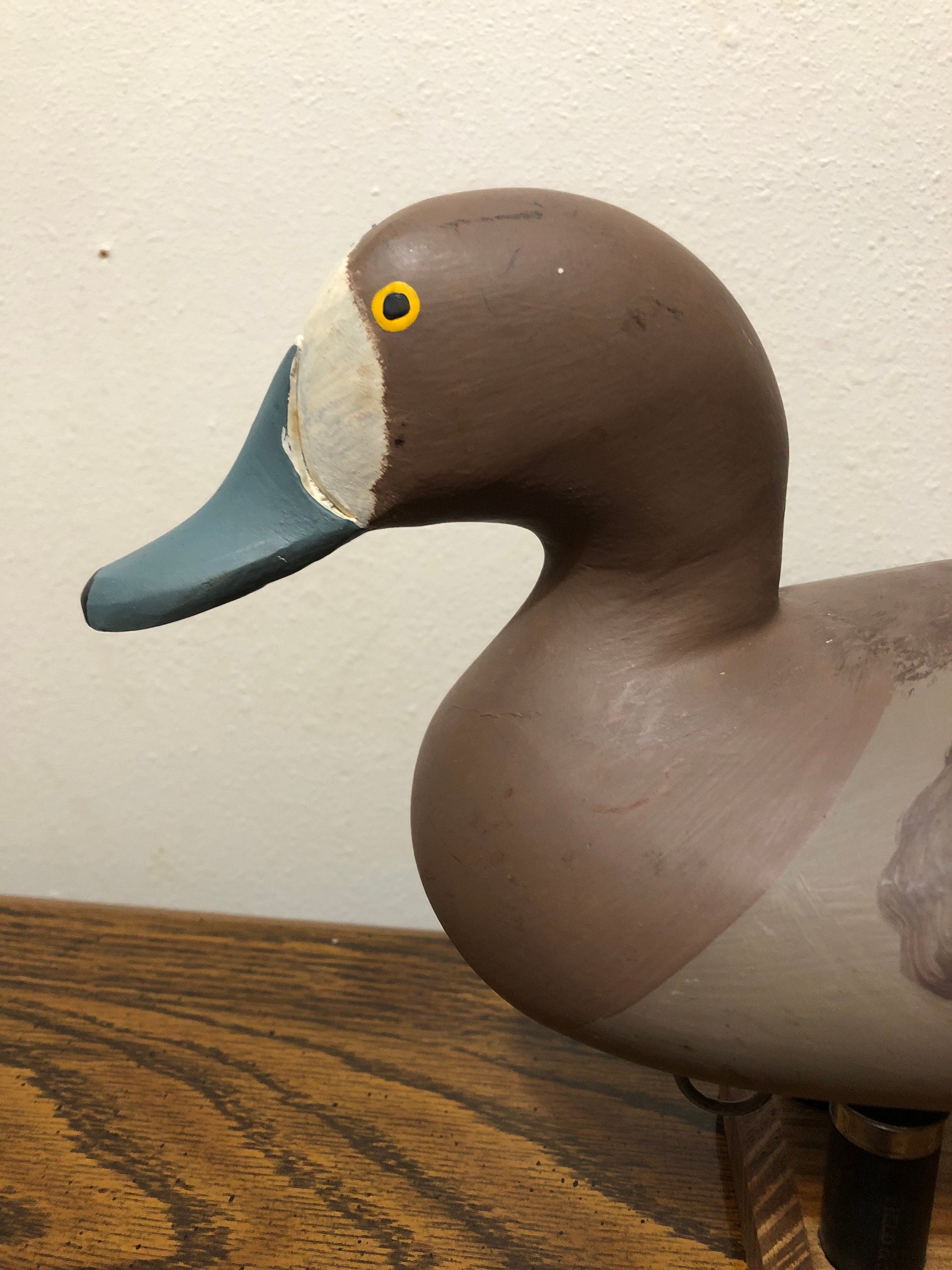 Captain Harry Jobes Wooden Blue Bill Duck Decoy With Wooden Stand - Etsy