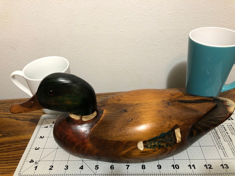 Beautiful Tom Taber Wooden Duck - Etsy